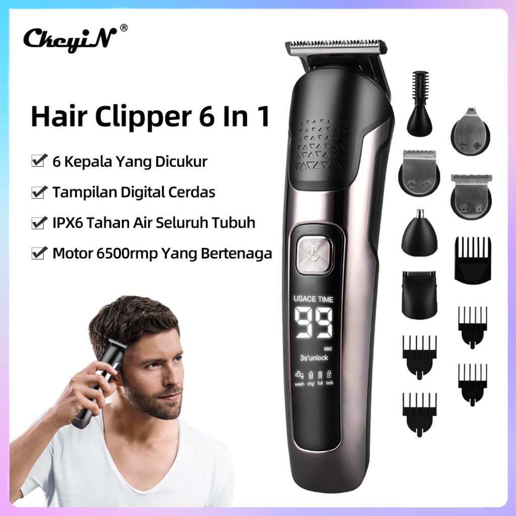 Jual CkeyiN Hair Clipper 6In1 Alat Cukur Elektrik Hair Trimmer ...
