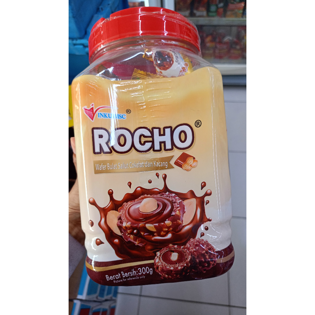 Jual Rocho Inkubisc Wafer Coklat Bulat 300 gram/Bola Bola Wafer ...