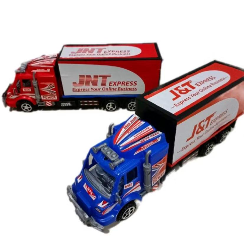 Jual mainan truk ekspedisi pengiriman container besar / kontener truk ...