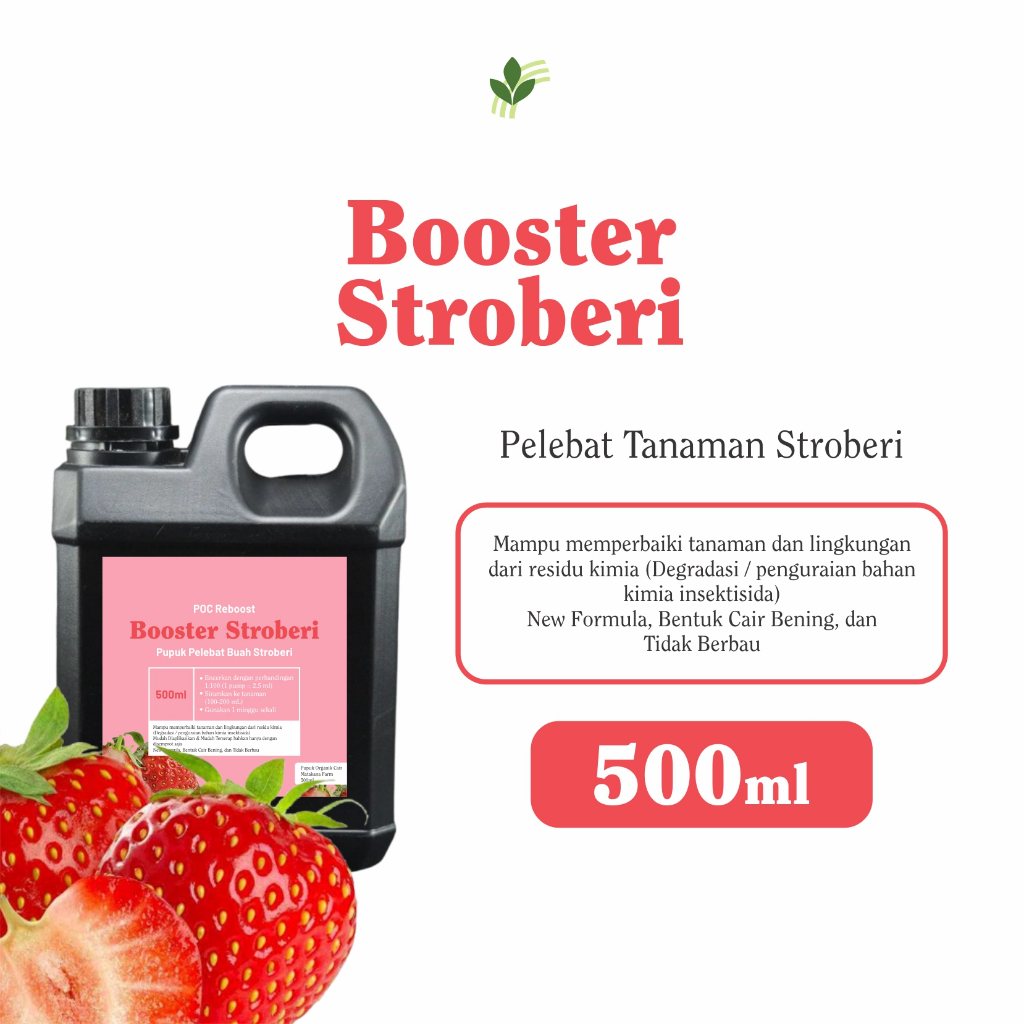 Jual Omaha Booster Stroberi Strawberry Kebun Pupuk Organik Cair Pelebat Tanaman Straberi 500ml ...