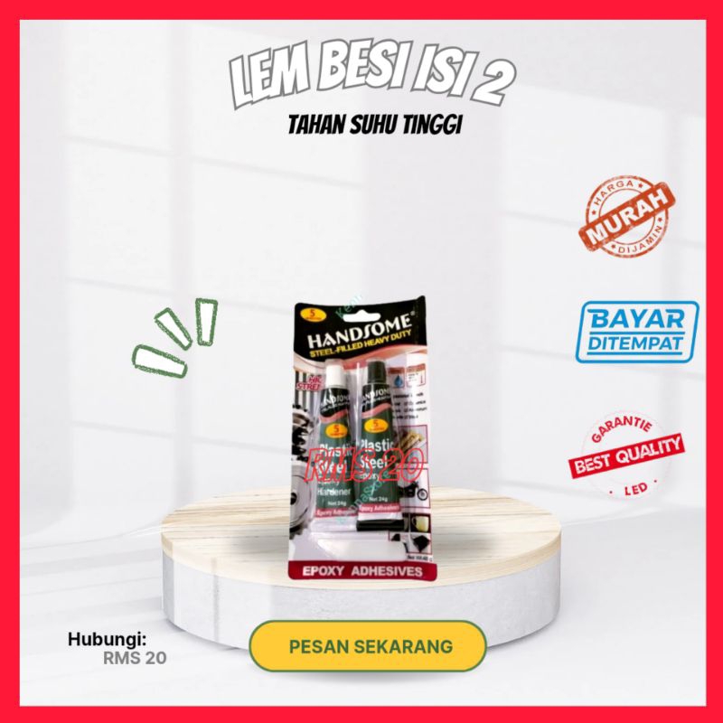 Jual LEM BESI 5 MENIT LEM CAMPUR EPOXY LEM BESI KAYU PLASTIK SERBAGUNA ...