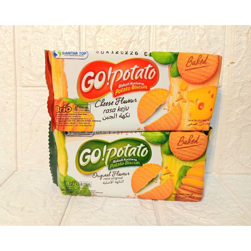 Jual Go potato Brio Crispy Biskuit Original/Cheese 42g | Shopee Indonesia