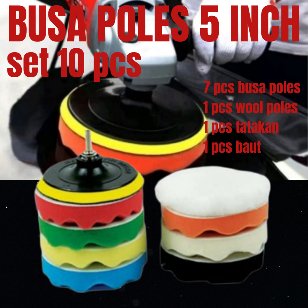 Jual Busa Poles 3 inch Busa Mesin Poles Sponge Polishing Compound Busa ...