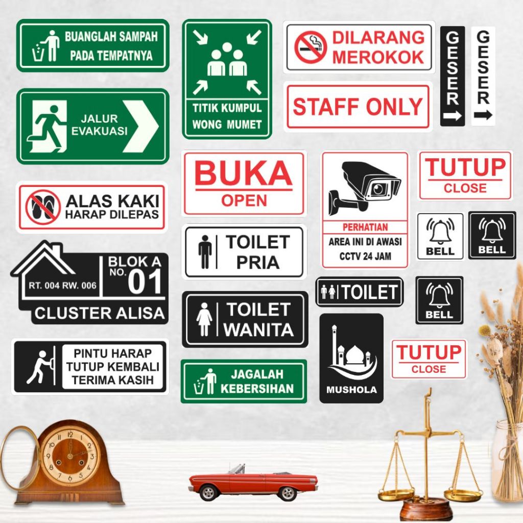 Jual Akrilik Sign/Rambu Akrilik/Papan Akrilik dan Sticker, Papan Nama ...