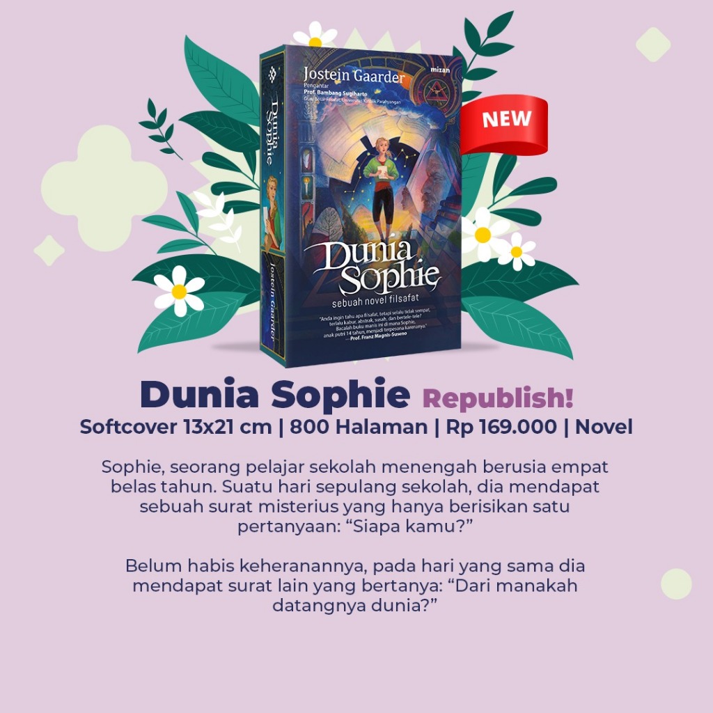 Jual Pre Order - Buku Novel Dunia Sophie - Jostein Gaarder - Mizan - Bumifiksi (06 Mar 2025 ...