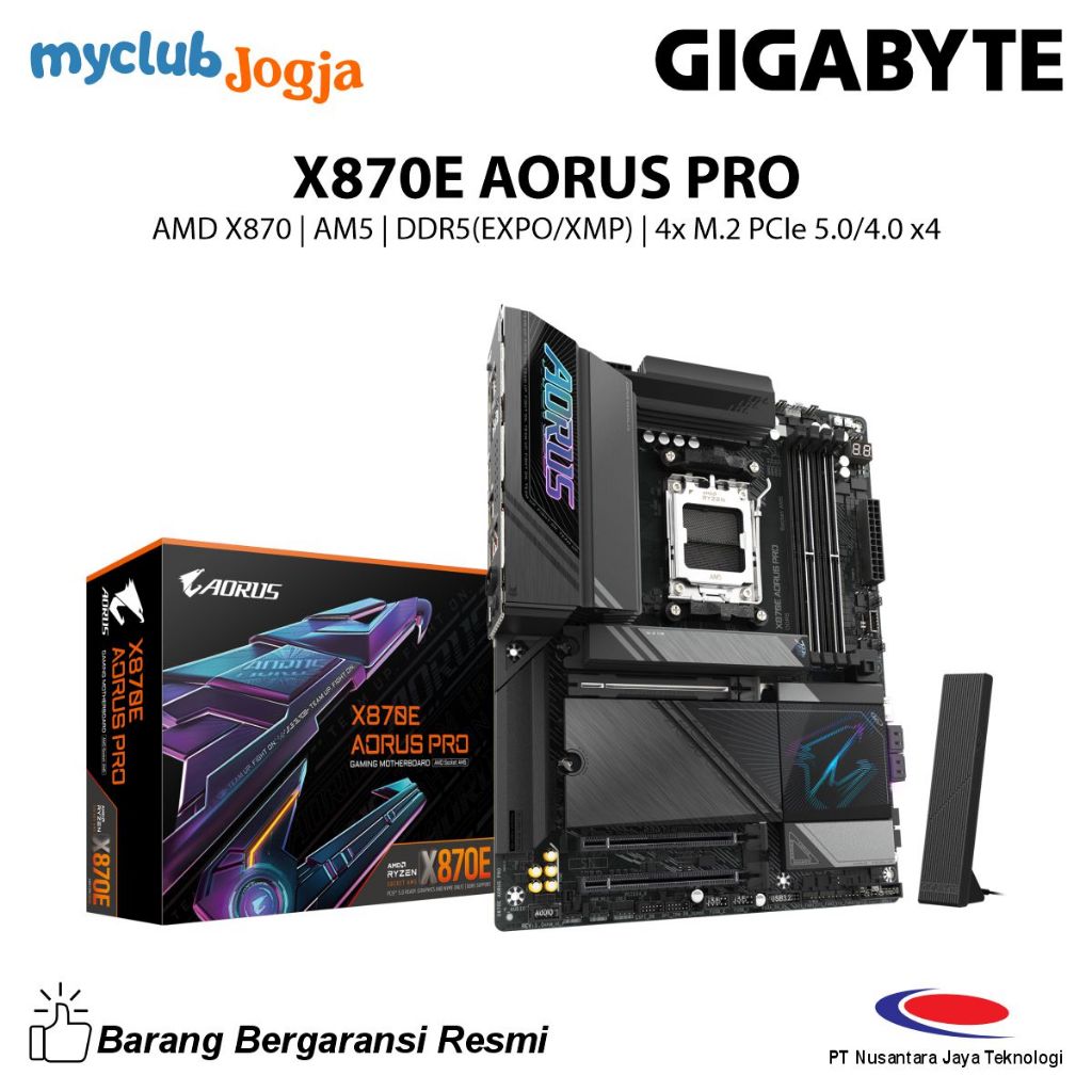 Jual GIGABYTE X870E AORUS PRO Motherboard AMD X870 AM5 DDR5 ATX ...