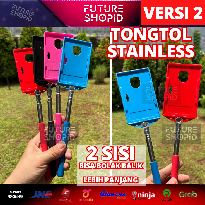 Jual [2 SISI] V2 Tongtol Stainless Tongkat Tol Besi Tongtoll Kartu ...