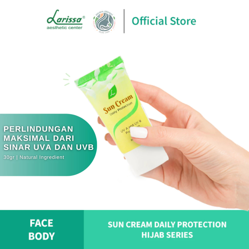 Jual Larissa Sun Cream Daily Protection Hijab Series (Sunblock Wajah ...
