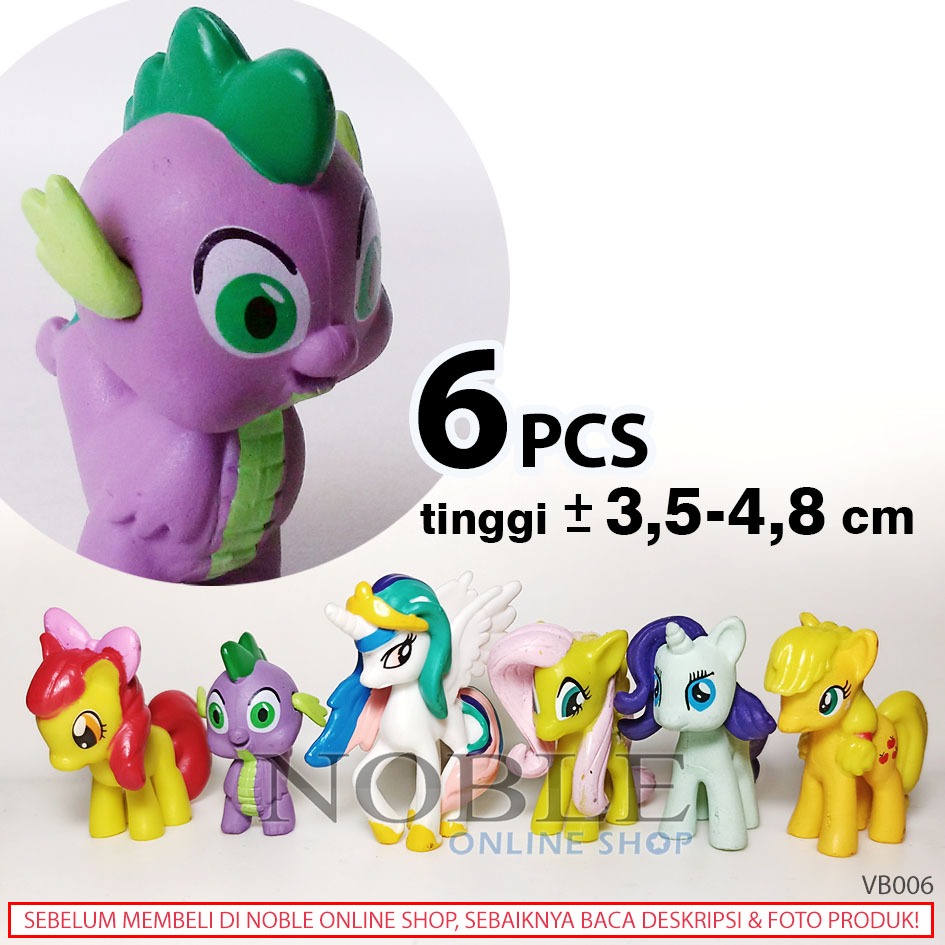 Jual Kuda Pony 6 Figure Rainbow Dash Tanduk Horse Poni Cute Toys ...