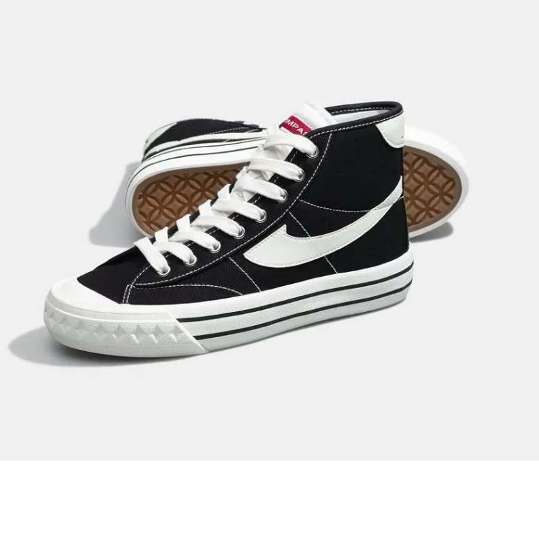 Jual PROMO!! Sepatu Compass Retrograde Hi Decon Black White | Shopee ...