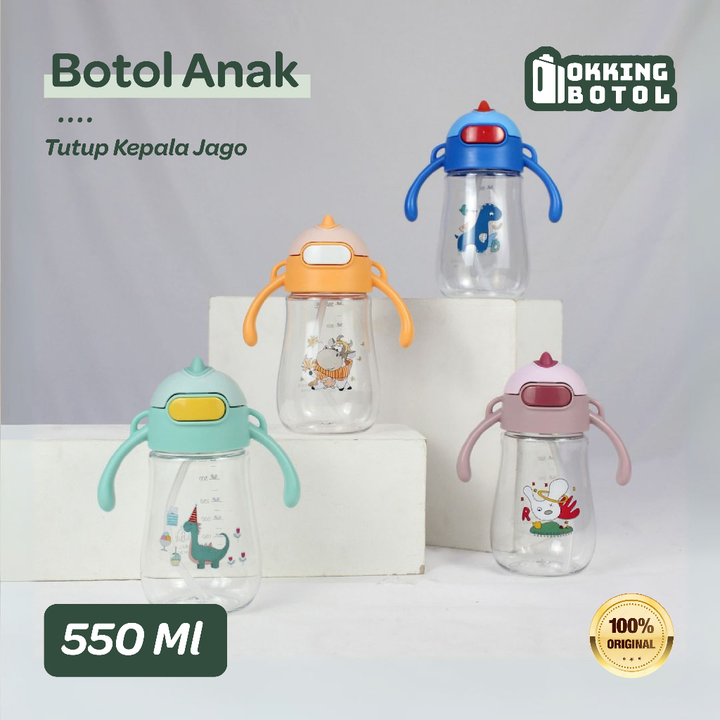 Jual Botol Minum Anak Motif Karakter lucu anak 400ml | Botol air minum anak 400 ml BPA FREE ...