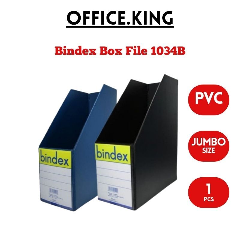 Jual BINDEX Box File Magazine 1034B (11.5cm) (Warna Hitam dan Biru ...