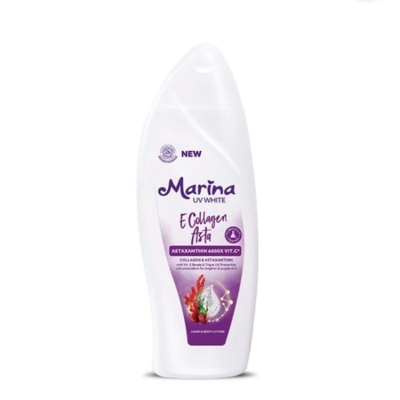 Jual Marina UV White Hand & Body Lotion E Collagen Asta 185ml | Shopee Indonesia