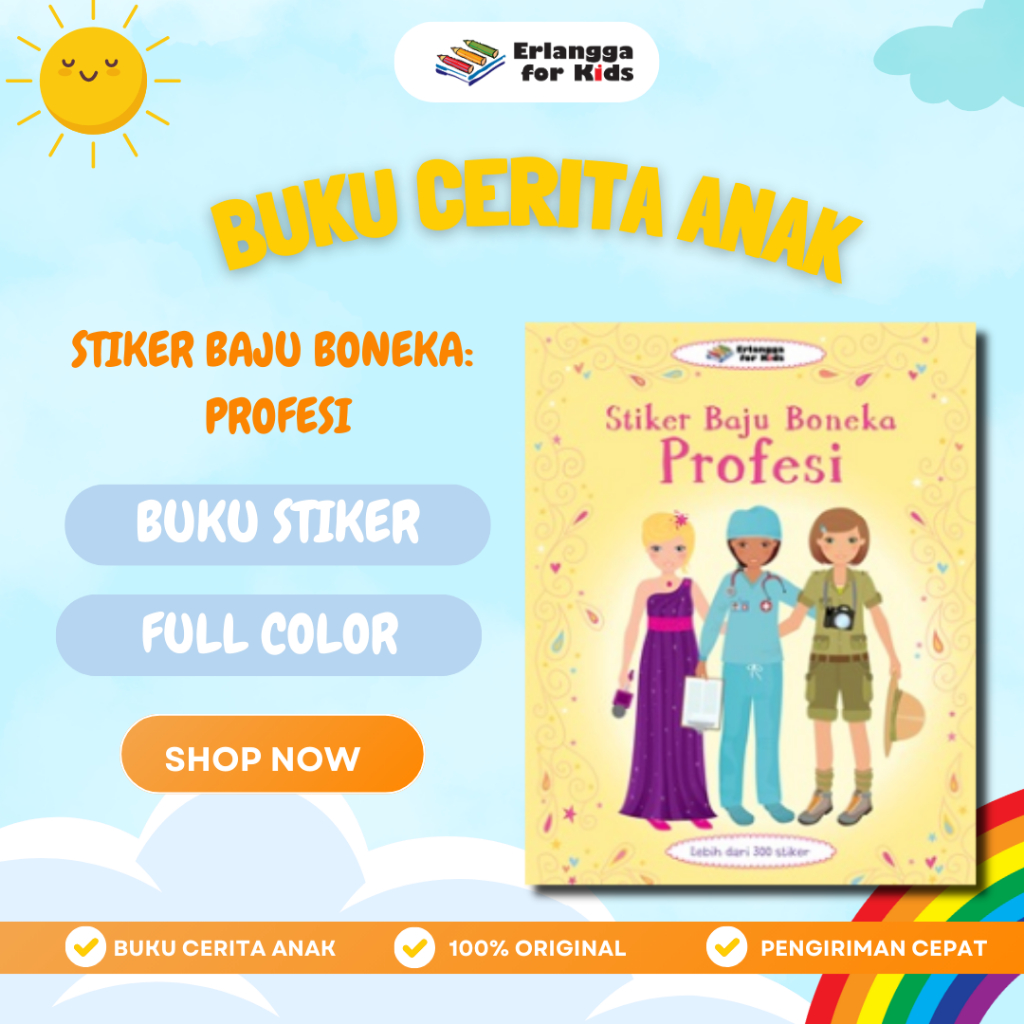 Jual [Erlangga Official] Stiker Baju Boneka : Profesi | Shopee Indonesia