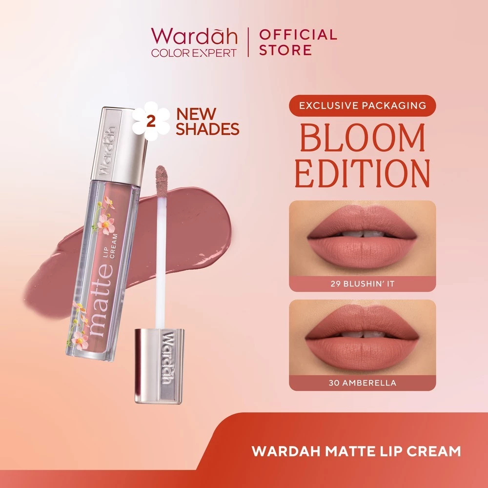 Jual Wardah Matte Lip Cream Special Bloom Edition Kemasan Exclusive ...