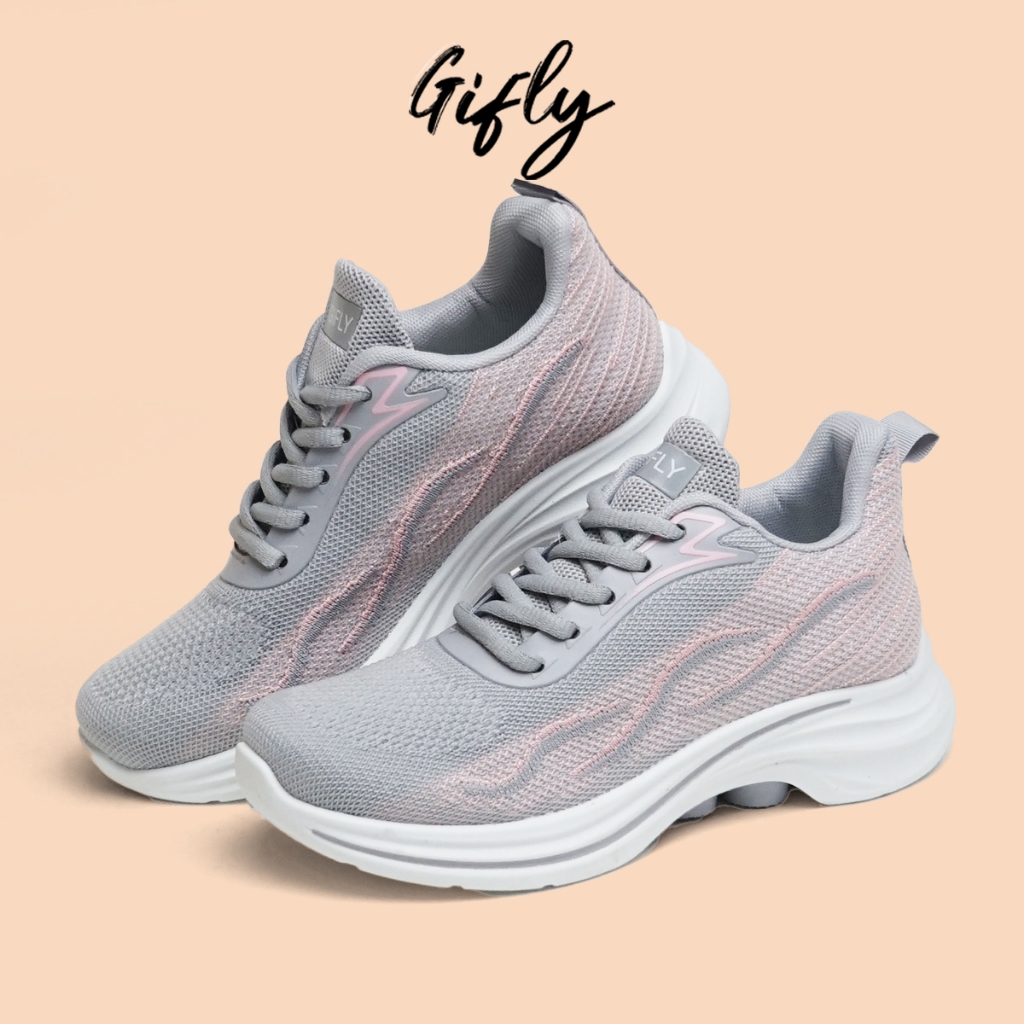 Jual GIFLY Woori Sepatu Sneakers Wanita Olahraga Sport Shoes GD017 ...