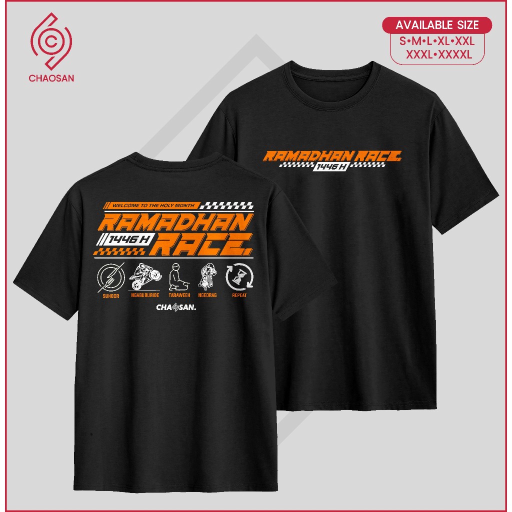 Jual Tshirt Kaos Racing Ramadhan Race 2025 v2-Combed 24s 30s Baju Pria ...