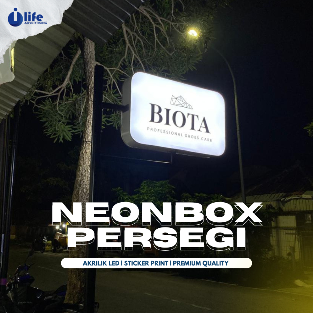 Jual NEON BOX PERSEGI / KOTAK 1 & 2 SISI | SISI SAMPING ACP | Shopee ...