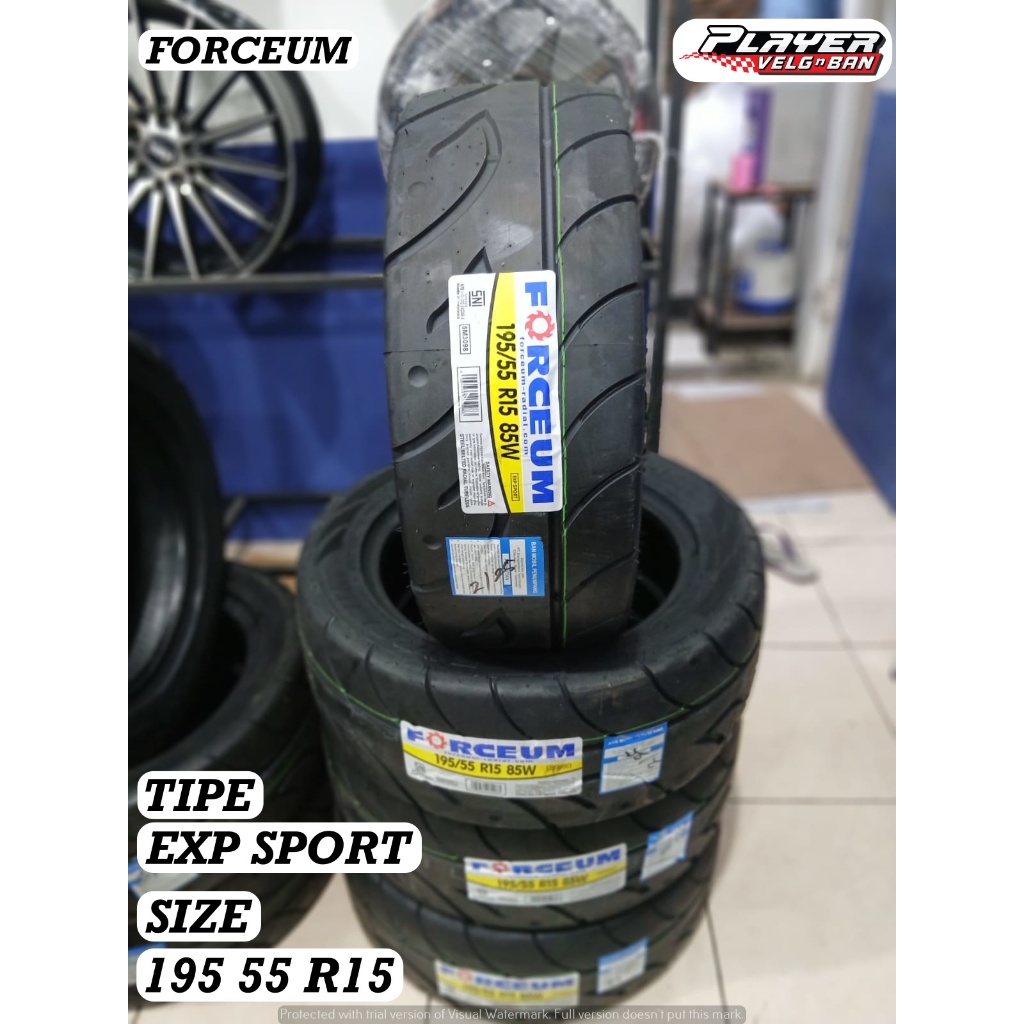 Jual BAN MOBIL TIPE SEMISLICK UKURAN 195/55 R15 FORCEUM EXP SPORT BAN ...