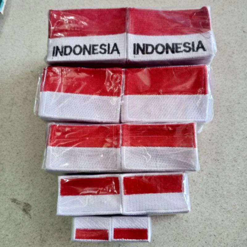 Jual bordir bendera merah putih 100 biji merah putih / BET BORDIR MERAH ...