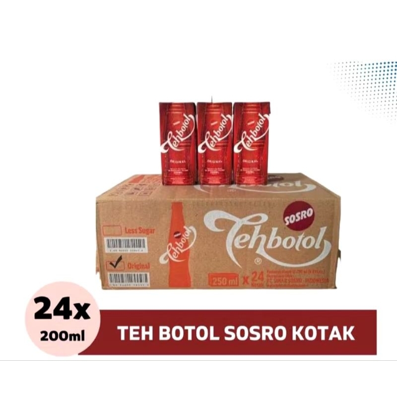 Jual Teh botol kemasan kotak 200ml | Shopee Indonesia