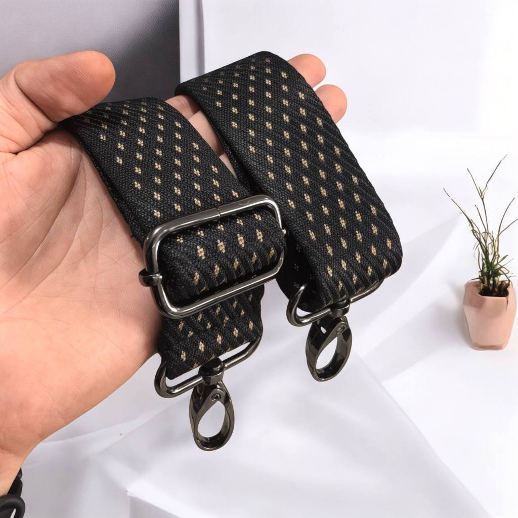 Jual Tali Tas Selempang Wanita 4Cm Besi Black | Long Strap Import Besi ...