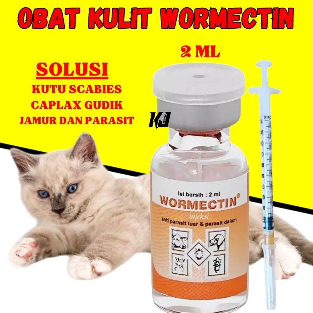 Jual Wormectin 2 ml Obat Scabies Suntik Injeksi Kudix Kutu Jamur Caplax ...