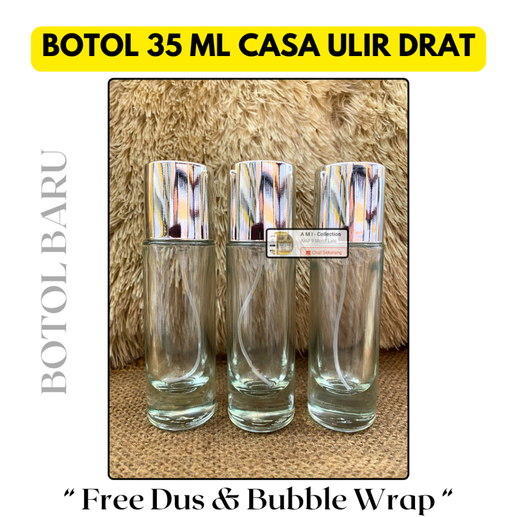 Jual Botol Casa 35 ML Ulir Drat BARU Harga Satuab - Botol Parfum Kaca ...
