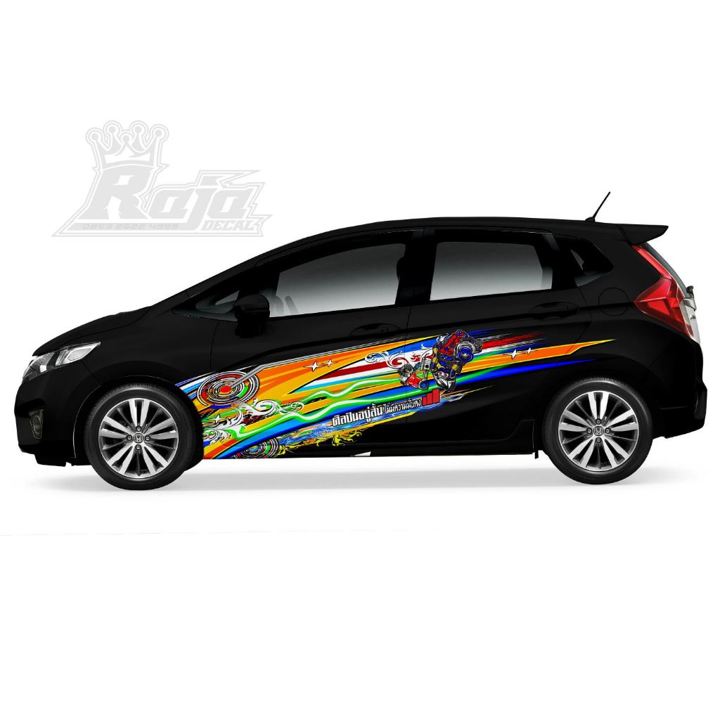 Jual Sticker Striping Variasi Mobil Honda Jazz GK5 Disain Racing ...