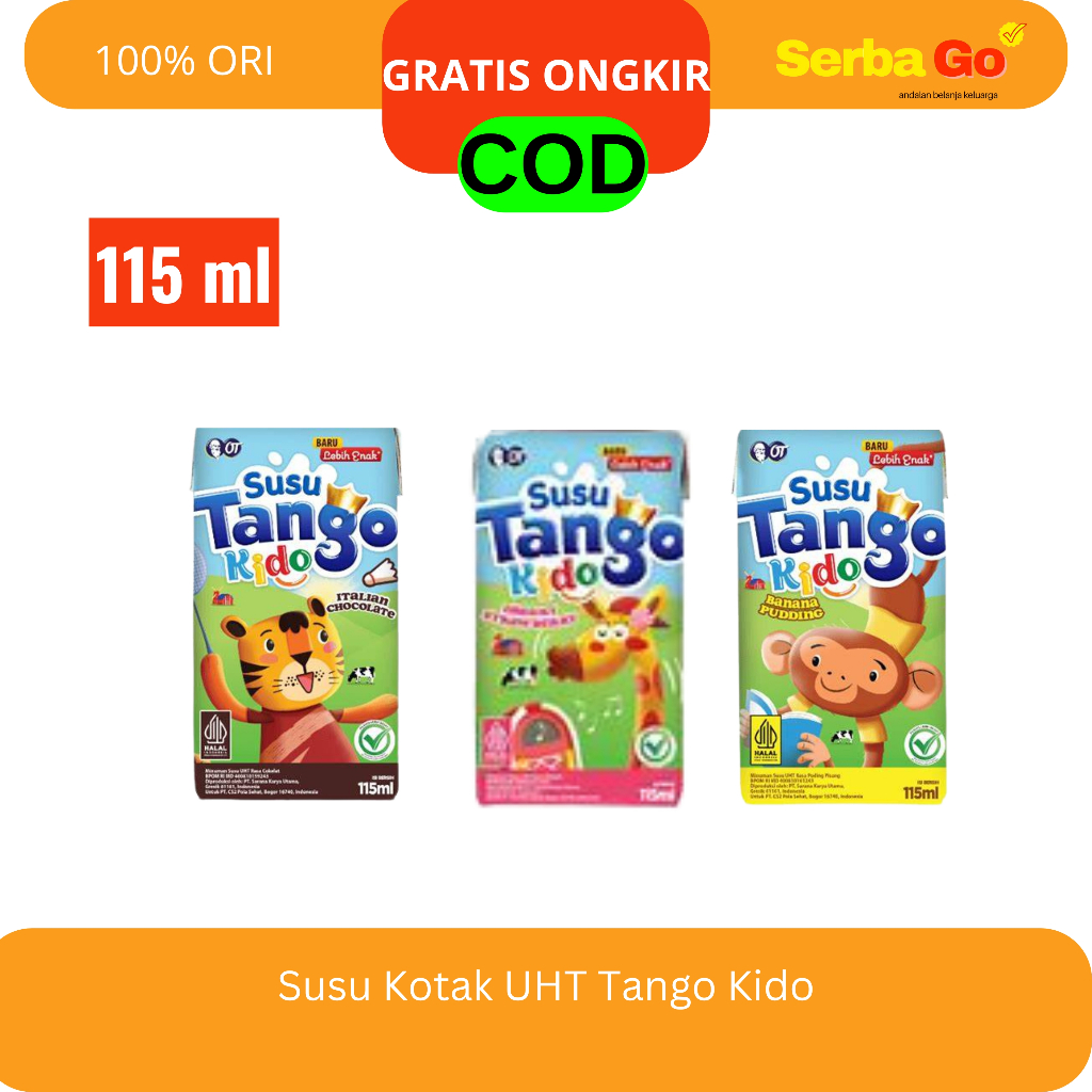 Jual Susu Kotak UHT Tango Kido All Variant 115ml | Shopee Indonesia