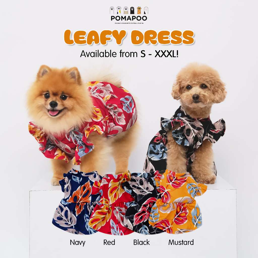Jual POMAPOO - Baju Kucing dan Baju Anjing Leafy Dress | Shopee Indonesia