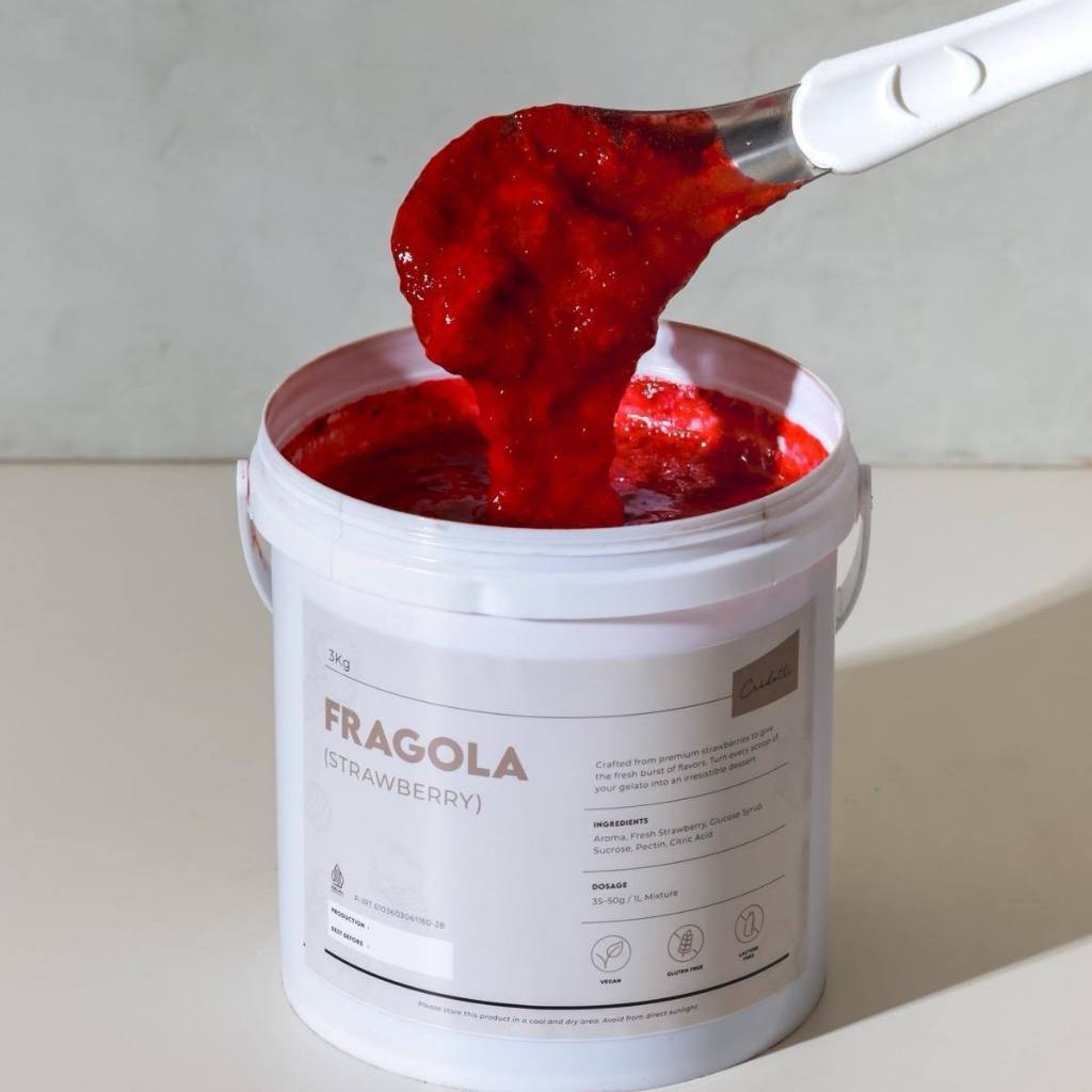 Jual Strawberry (Fragola) Paste / Pasta Gelato Ice Cream Flavor Bakery ...