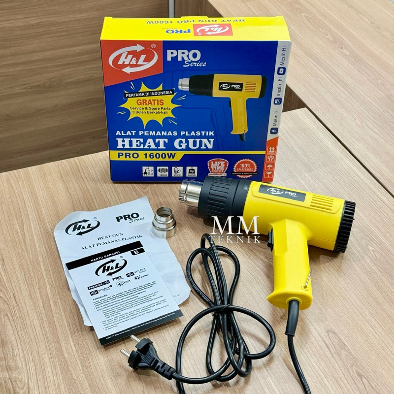 Jual HEAT GUN PRO 1600W H&L ALAT PEMANAS PLASTIK HOT GUN HL | Shopee ...