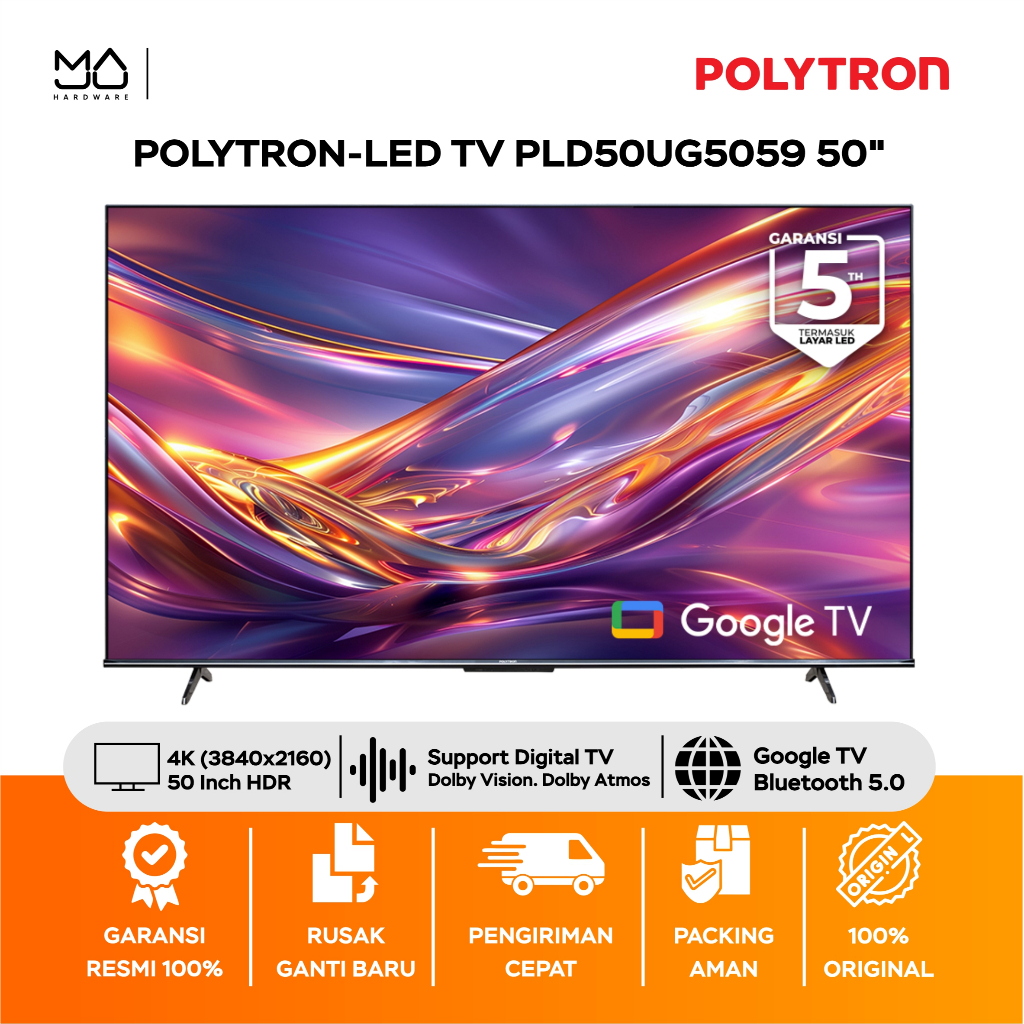 Jual POLYTRON 4K UHD Smart Google TV 50 Inch PLD 50UG5059 - Garansi Resmi | Shopee Indonesia