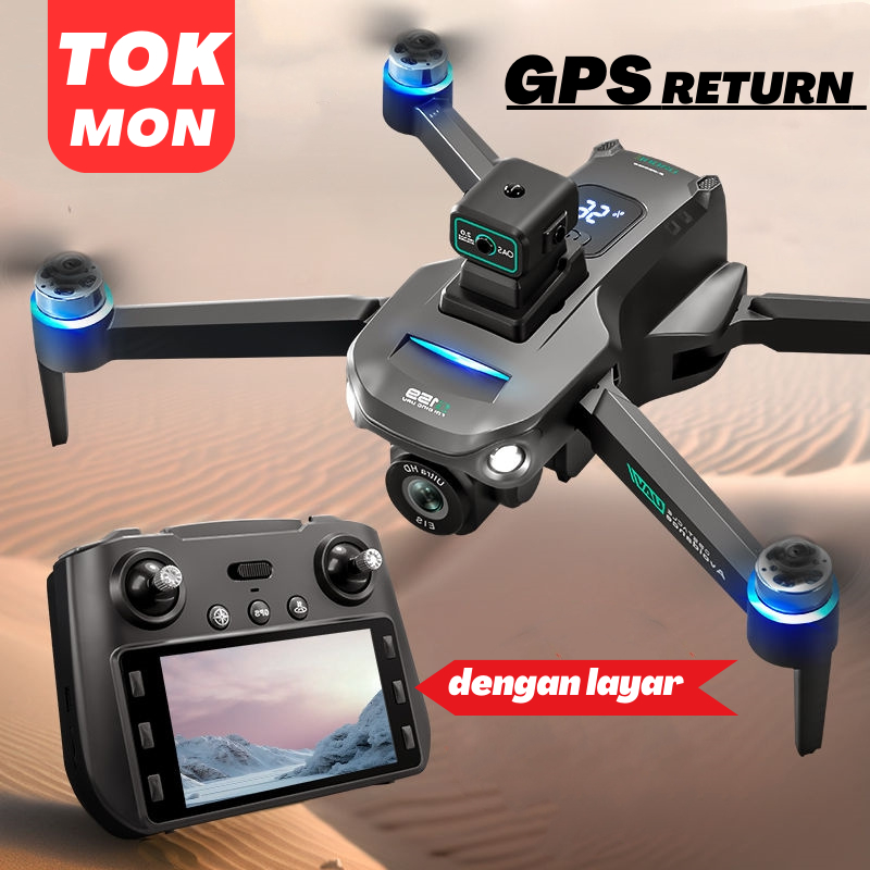 Jual Drone GPS 4K HD Dual Kamera FPV Anti Tabrakan Brushless Motor ...