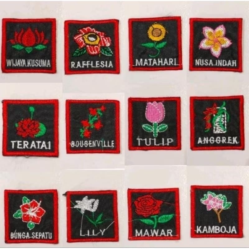 Jual BET / BADGE REGU PRAMUKA BORDIR HITAM ( HARGA 1 Pcs / ECER ...