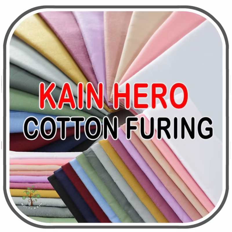 Jual Per 1/2mtr Kain Hero Cotton Furing Lebar 115cm | Shopee Indonesia