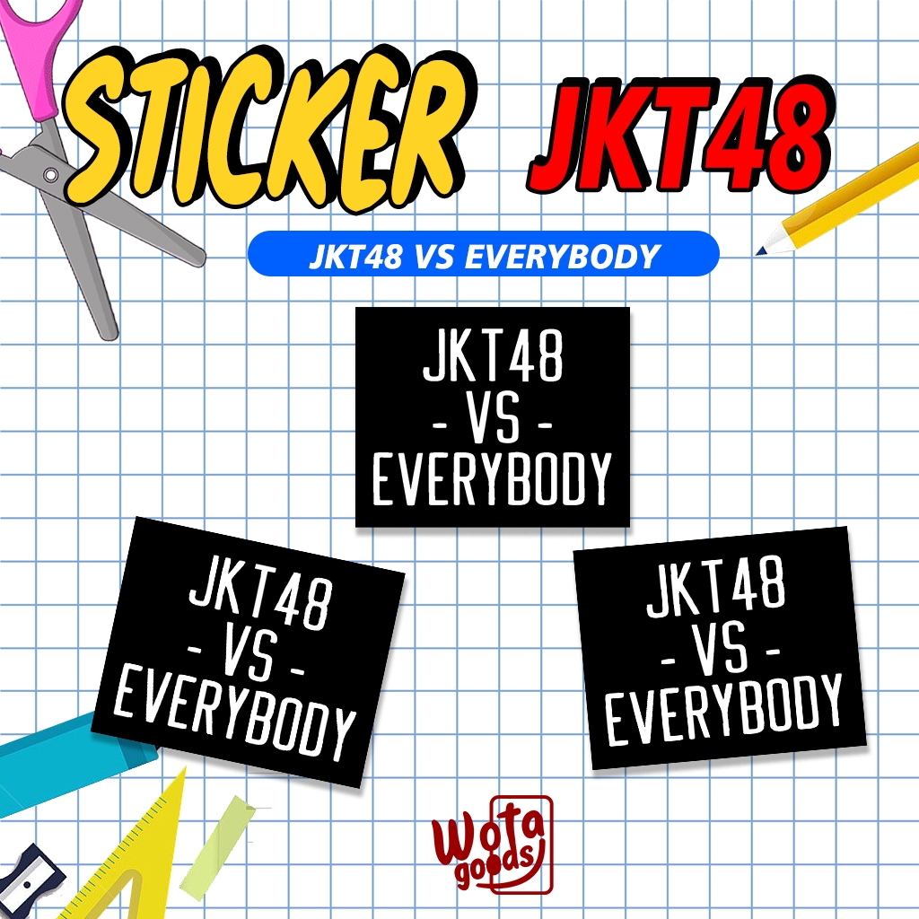 Jual STIKER JKT48 VS EVERYBODY - STICKER IDOL GRUB - WOTA | Shopee ...