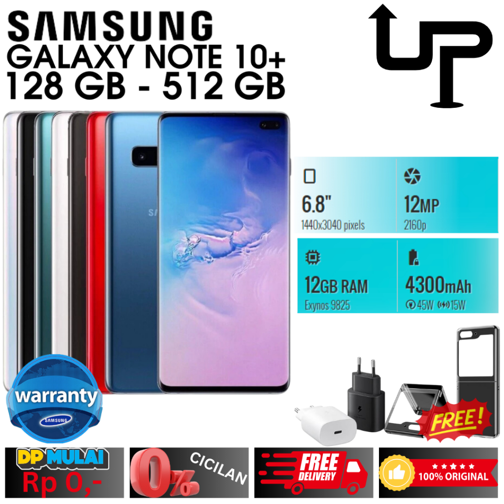 Jual Samsung Galaxy NOTE 10 PLUS 512GB 128GB 12/512GB 12/128GB Original Fullset Garansi Resmi ...