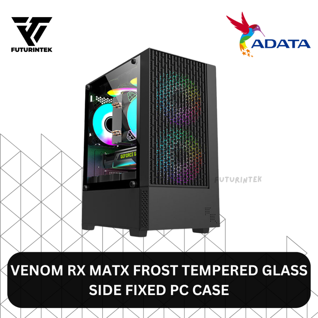 Jual VENOMRX MATX Case Frost Tempered Glass Side 2X12CM Fixed RGB Fan ...