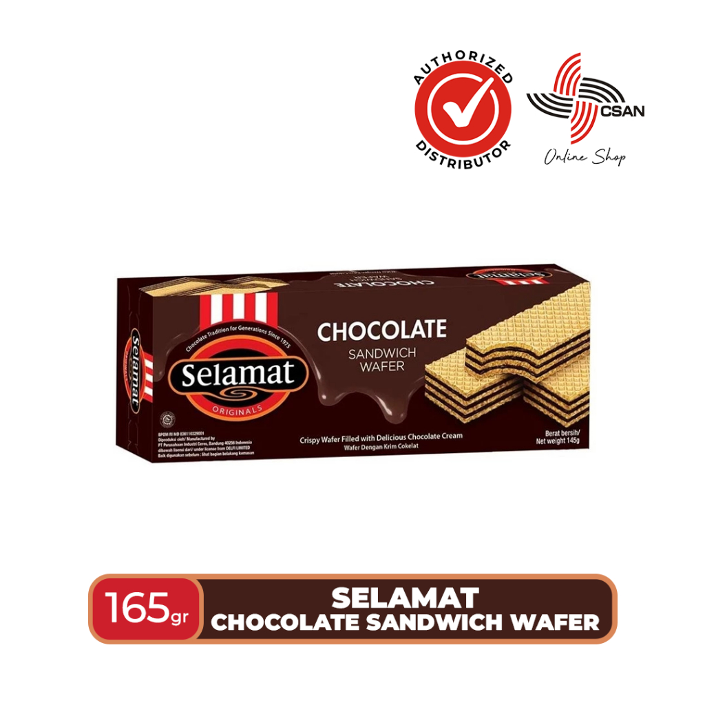 Jual Wafer Selamat - Chocolate Sandwich Wafer 145 g | Shopee Indonesia
