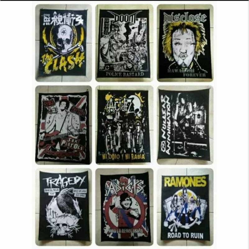 Jual EMBLEM BAND PUNK / EMBLEM BESAR / EMBLEM PUNGGUNG UKURAN 30CM X ...