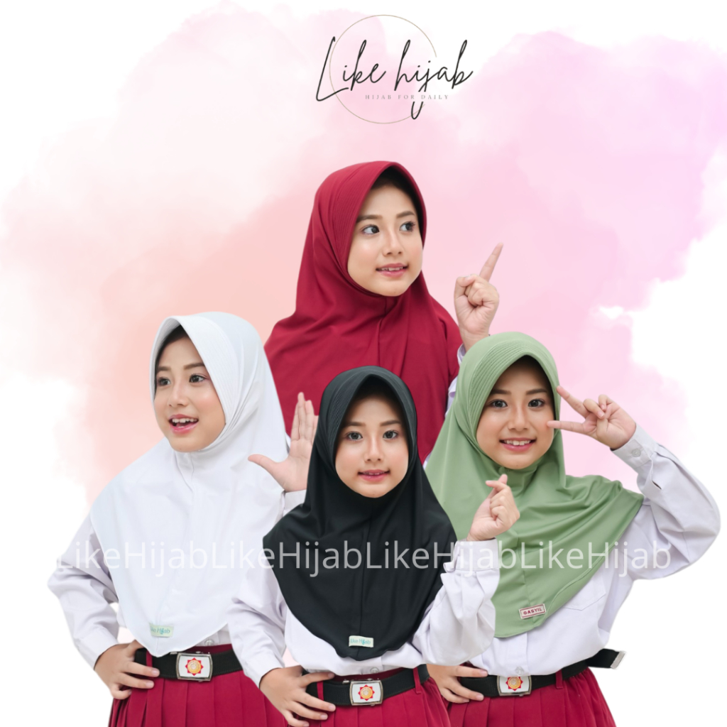 Jual Alika Hijab Instan Anak - Kerudung Anak Sekolah - Kerudung Bergo Anak 4 - 9 Tahun Jilbab ...
