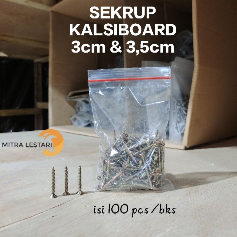 Jual SEKRUP KUNING KALSIBOARD 3 CM / 3,5 CM ISI 100 PCS | Shopee Indonesia