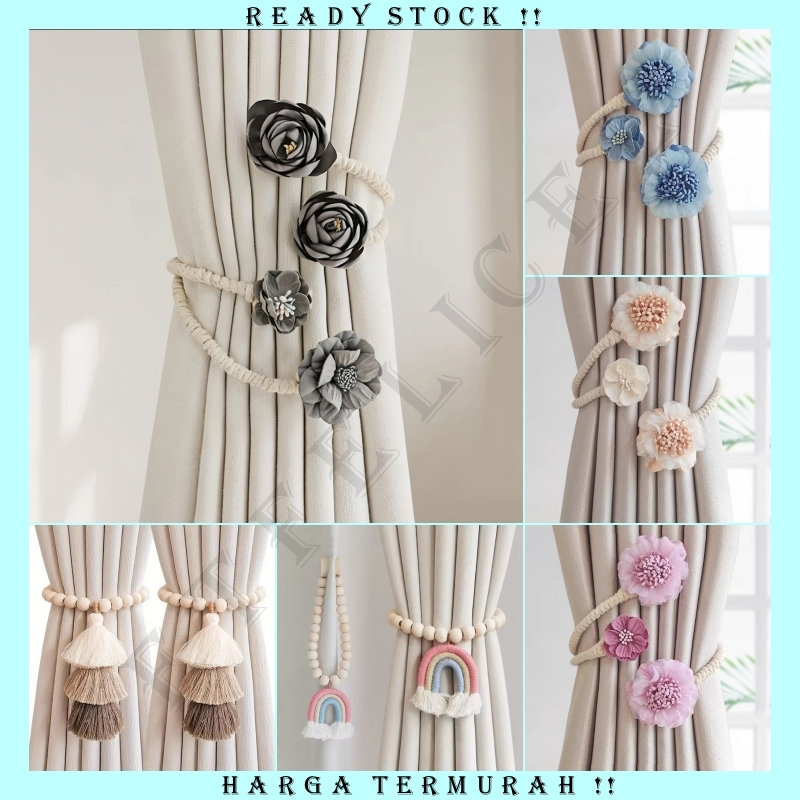 Jual ETFELICEL Curtain Holder / Pengikat Tali Ikat Hordeng Gorden Tirai ...