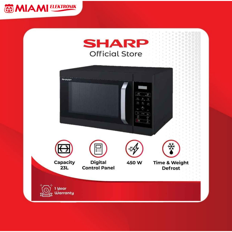 Jual SHARP R 223DA BK / R223DABK 23 Liter Stylish Designed Microwave ...