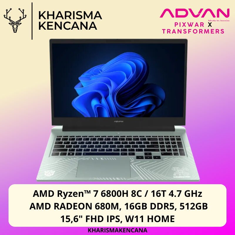 Jual ADVAN PIXWAR X TRANSFORMERS RYZEN™ 7 6800H 16GB DDR5 512GB 15,6 ...