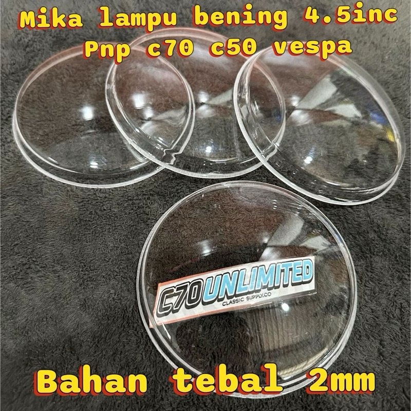 Jual kaca mika bening / mika polos lampu depan c70 c50 mika biled c70 ...