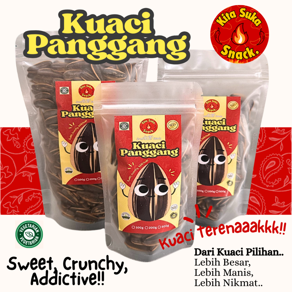Jual Kuaci Panggang Roasted Sunflower Seed | Kuaci Matahari | Kuaci ...