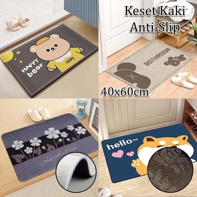 Jual Keset Kaki Anti-Slip 40x60cm Tidak Berbau Menyerap Air Keset Kamar ...